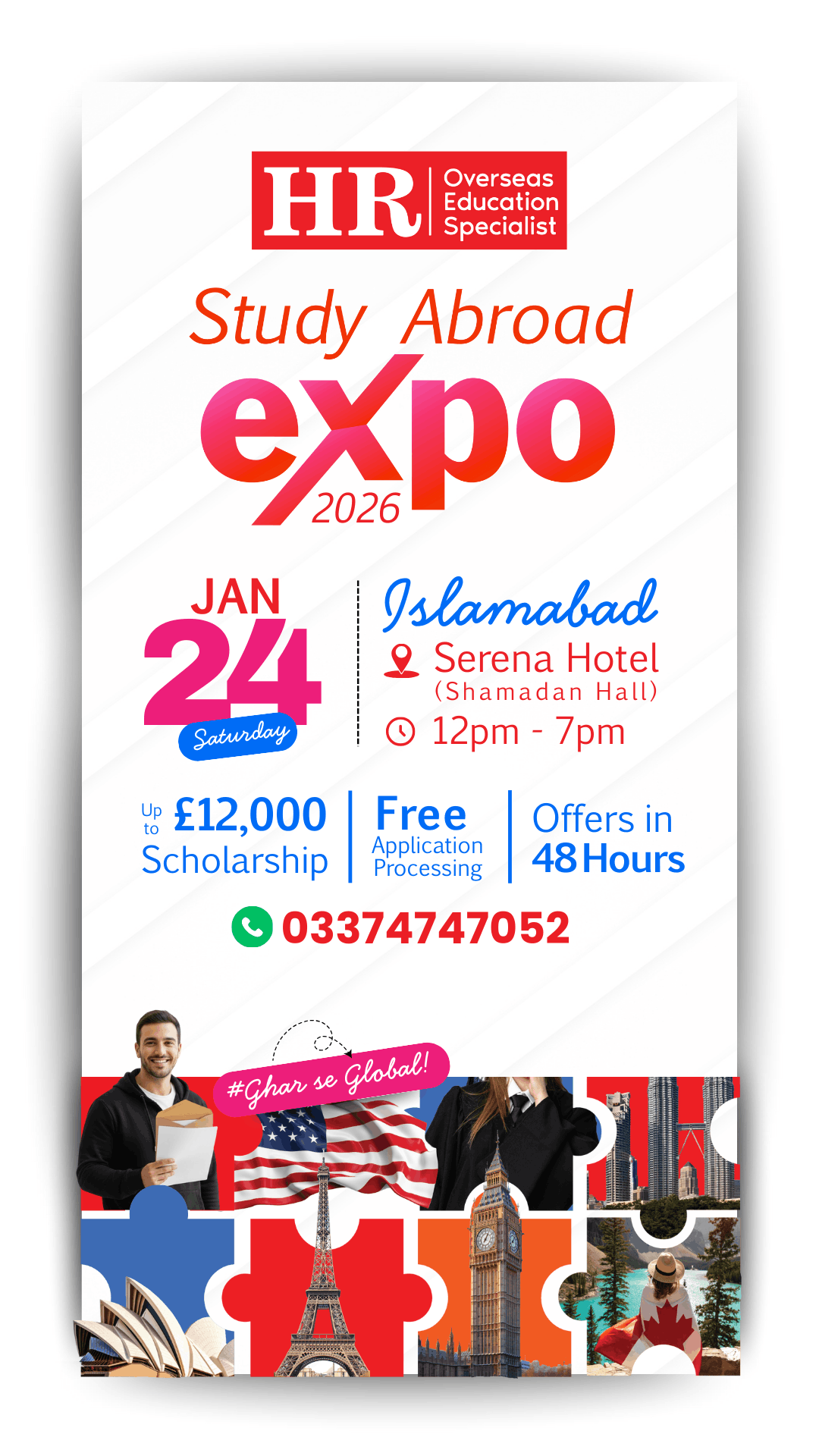 HR Study Abroad Expo Islamabad 2026 | Scholarships up to £12,000
